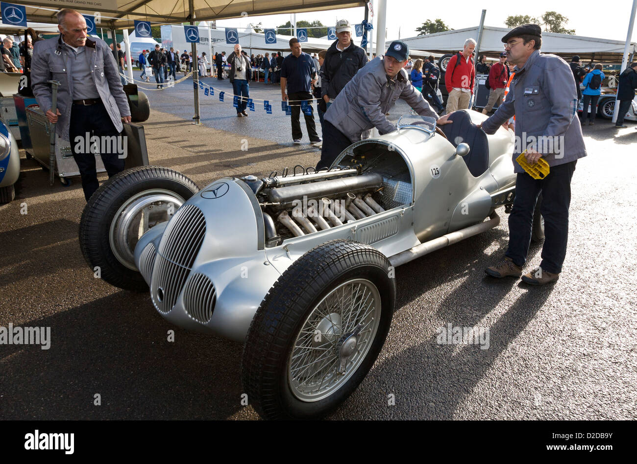 1937 Mercedes-Benz W125 in the paddock at the 2012 Goodwood Festival of ...