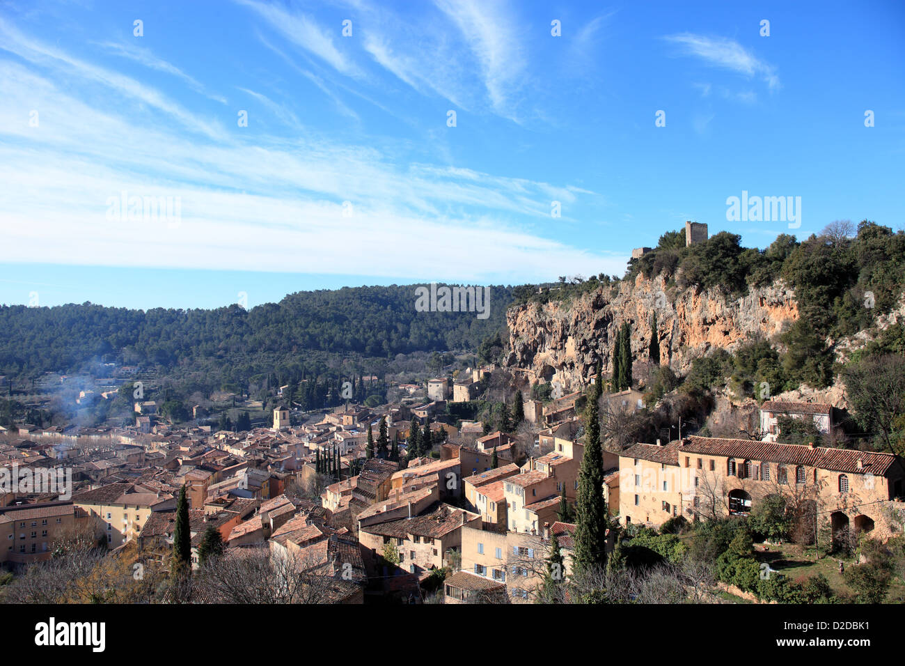 Picturesque Provence village of Cotignac Stock Photo - Alamy