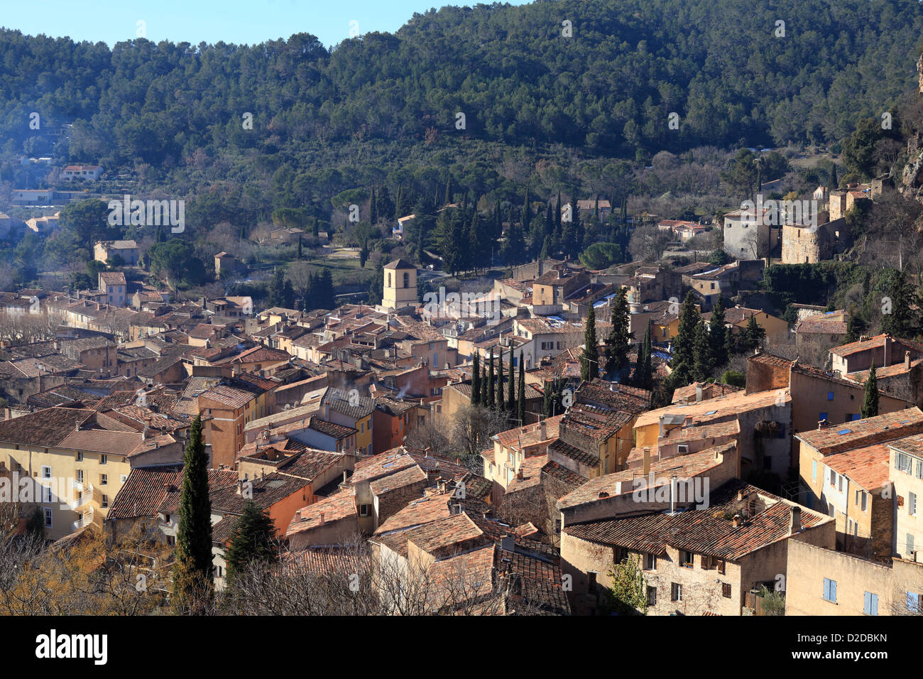 Picturesque Provence village of Cotignac Stock Photo - Alamy