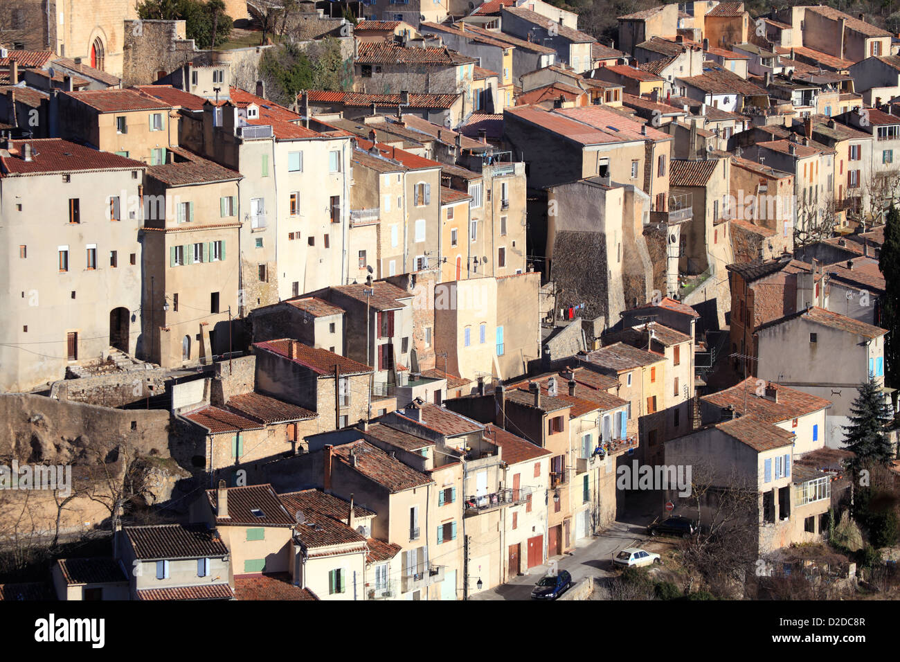 Picturesque Provence village of La Verdiere Stock Photo - Alamy