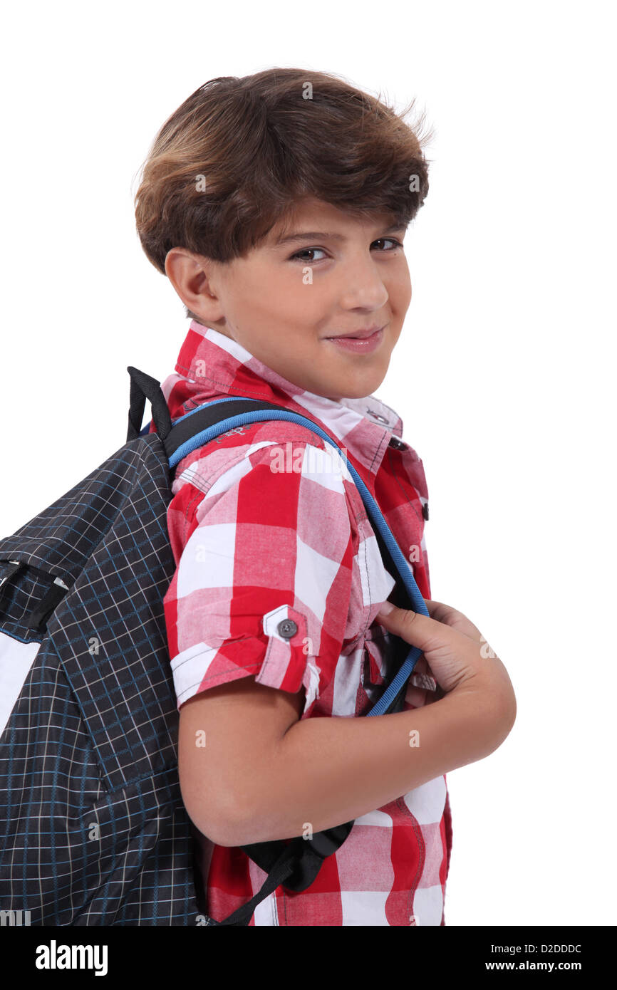 Schoolboy With Satchel High Resolution Stock Photography and Images - Alamy