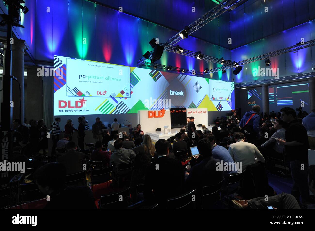 MUNICH/GERMANY - JANUARY 20: An overview of the podium during the ...