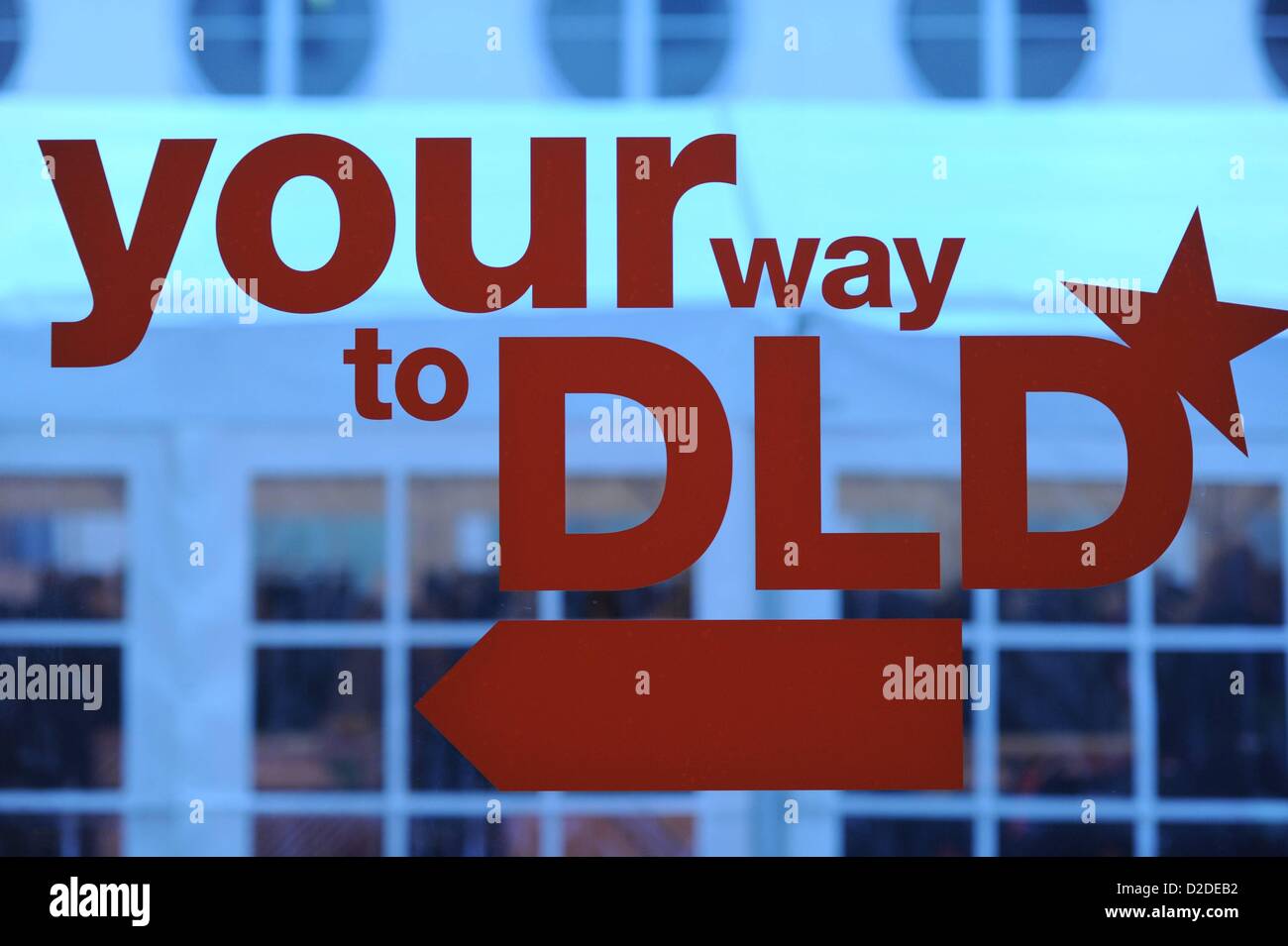 MUNICH/GERMANY - JANUARY 20: A feature of the DLD-Logo during the ...