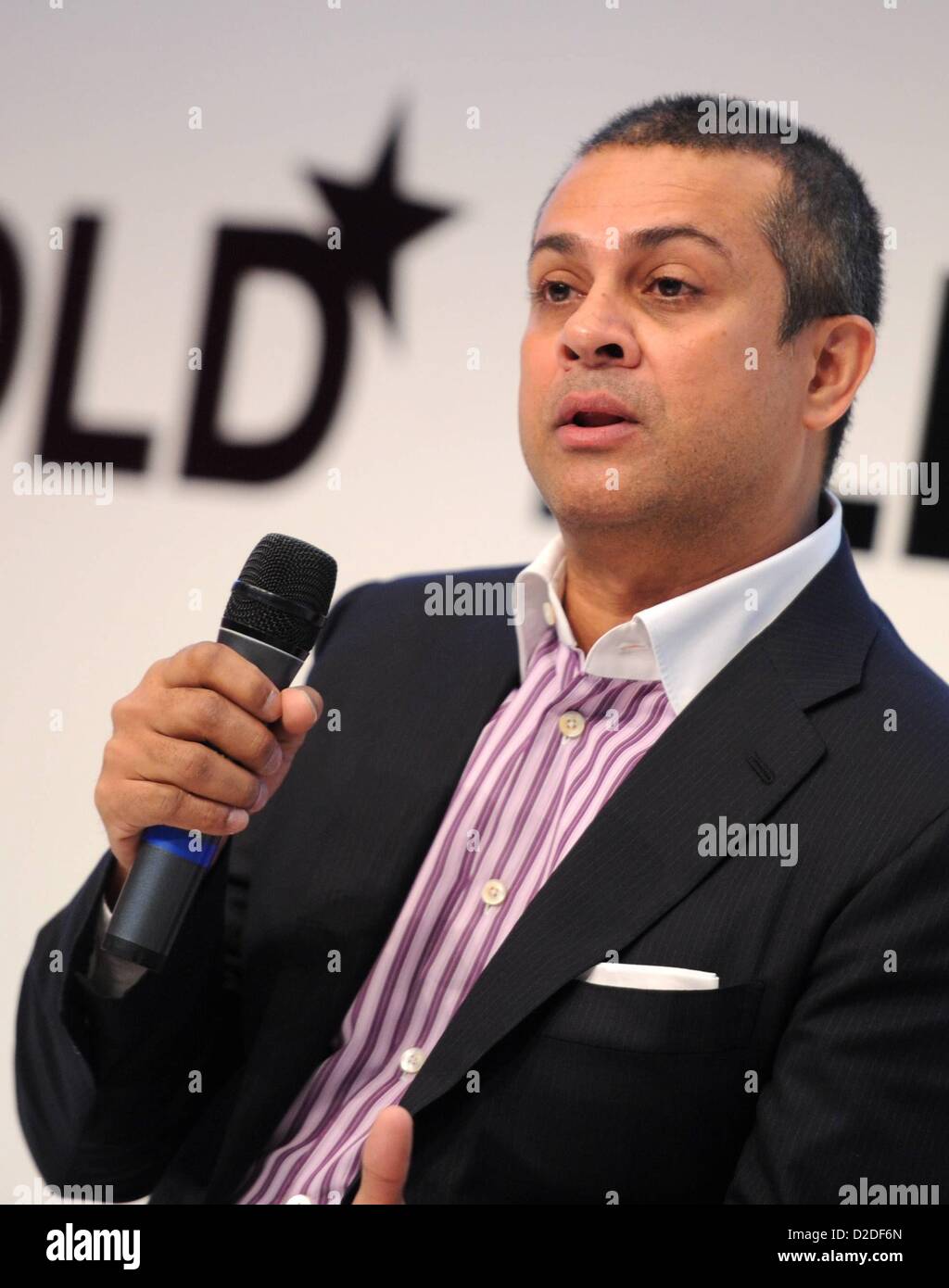 MUNICH/GERMANY - JANUARY 21: Samir Arora (Glam Media) on the podium ...