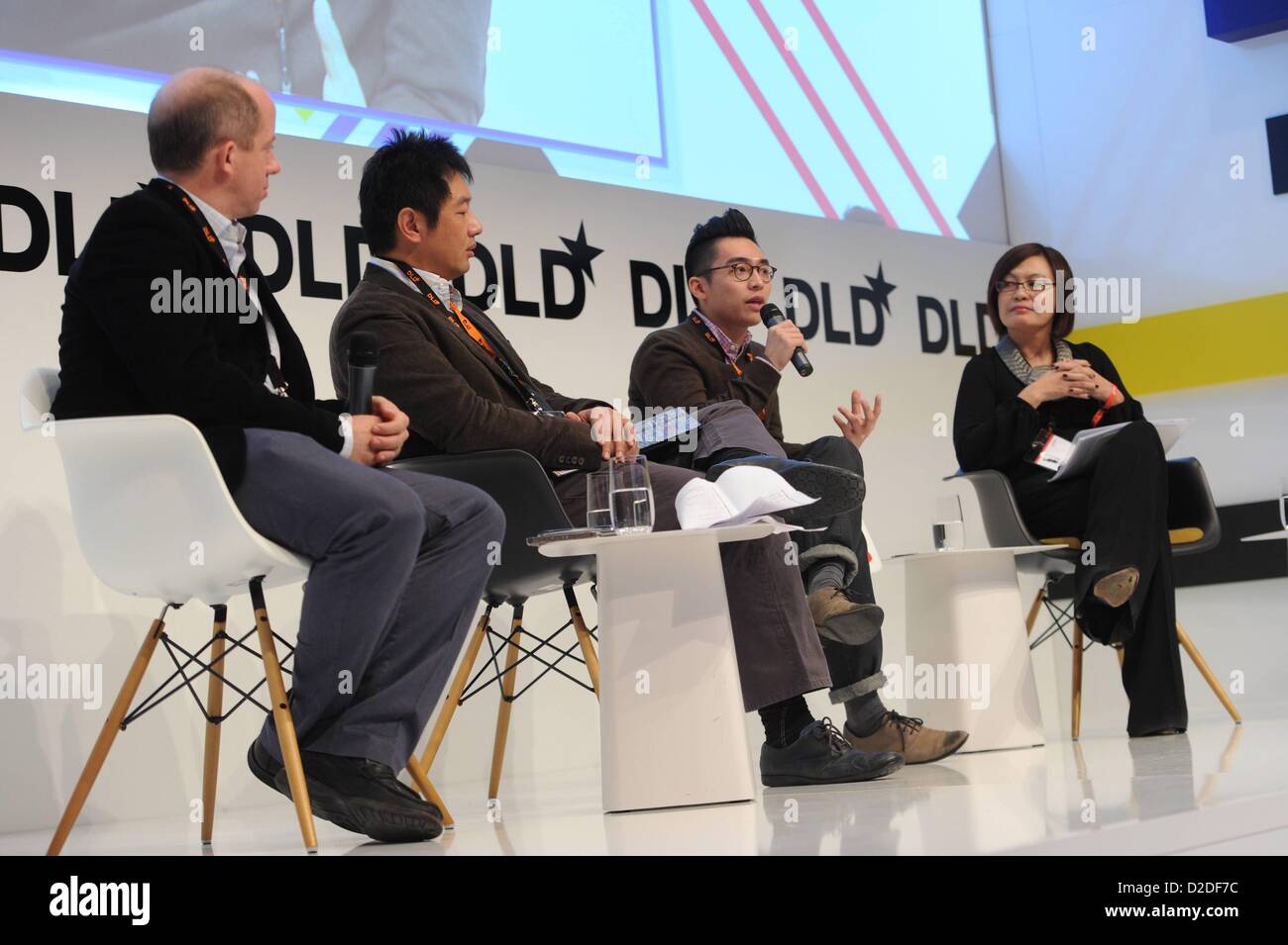 MUNICH/GERMANY - JANUARY 21: (l-r) Duncan Clark, Steven Goh, Kevin Lee ...