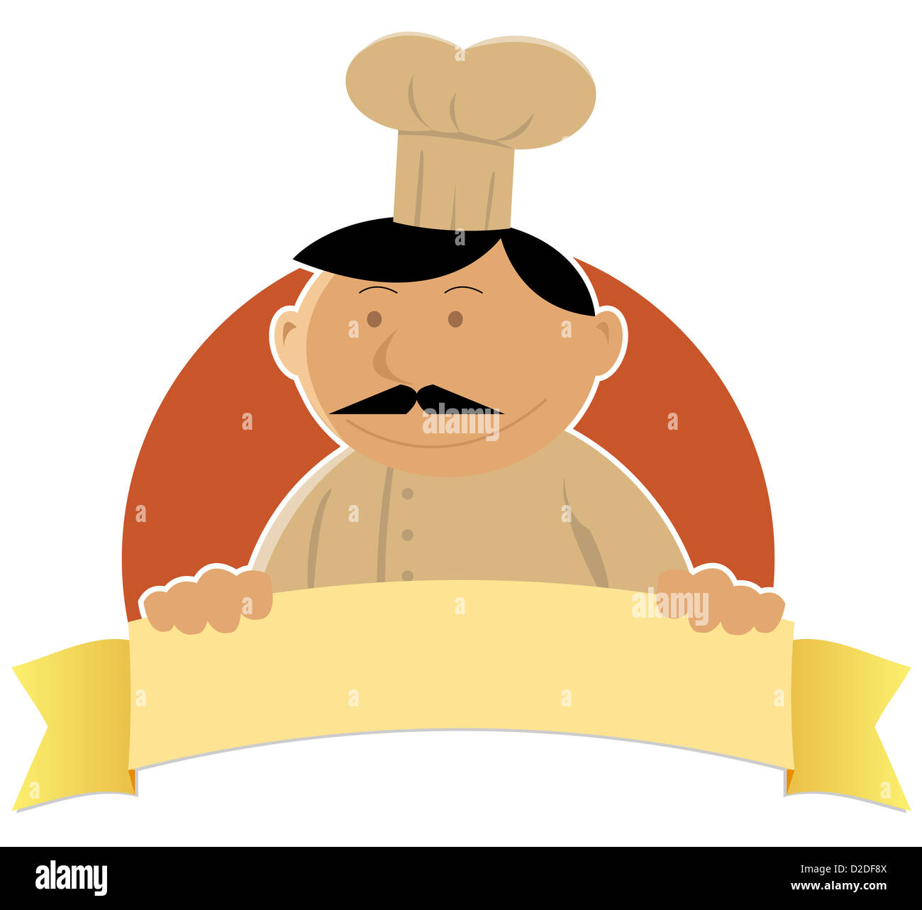 Illustration of a happy cartoon cook food banner for your label Stock ...
