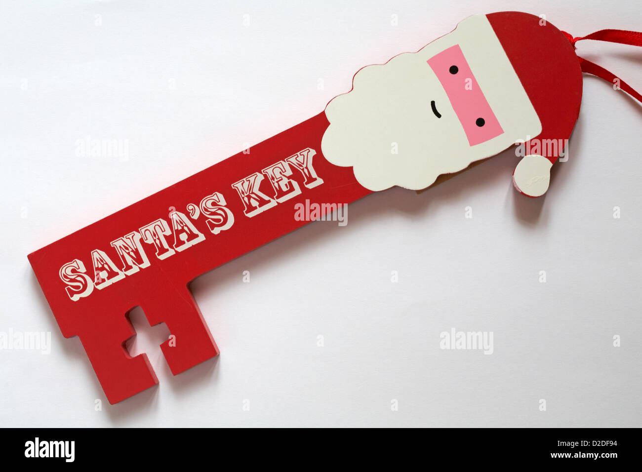 Santa's key isolated on white background Stock Photo - Alamy