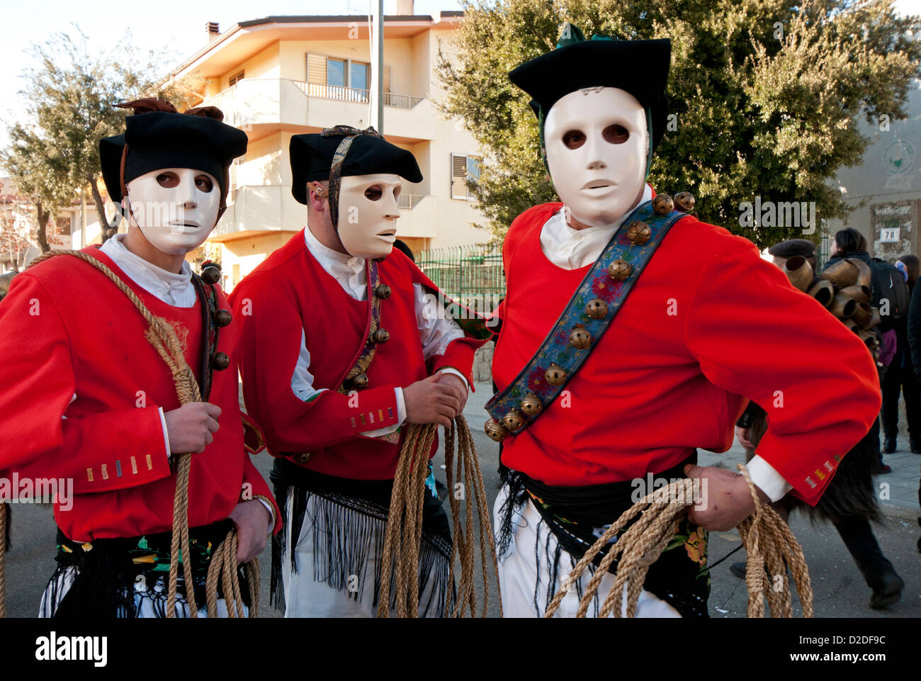 The Issohadore of the Mamuthones mask at the Carnival parade in ...