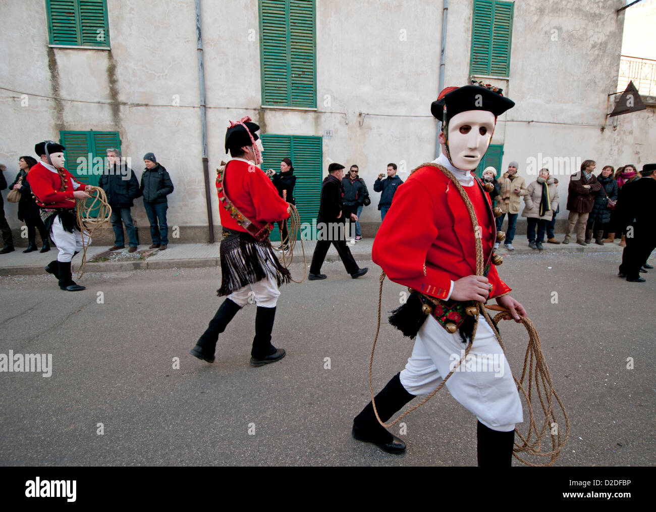 The Issohadore of the Mamuthones mask at the Carnival parade in ...