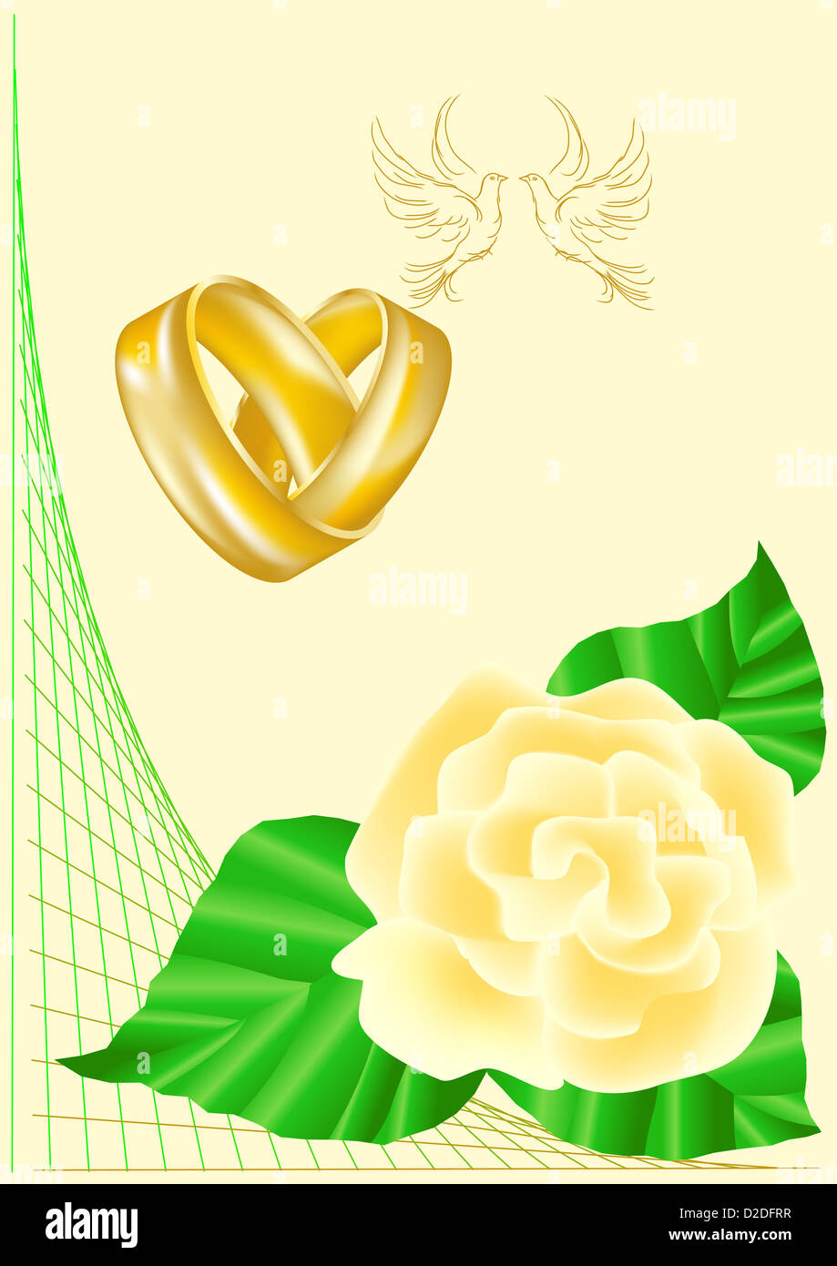 Doves with wedding rings hi-res stock photography and images - Alamy