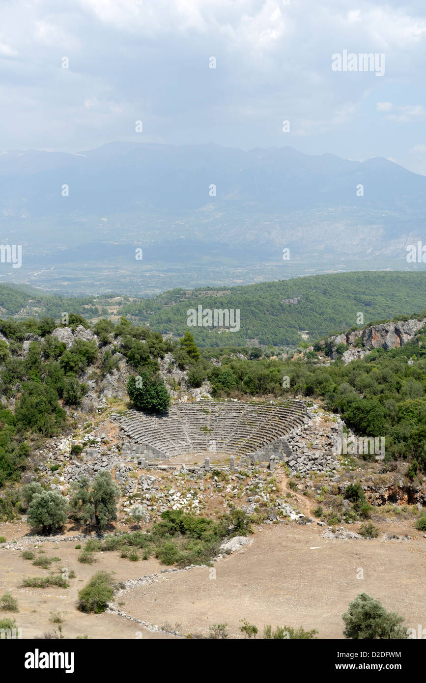 Pinara Turkey. View of the spectacular Greek-style 2nd century BC ...