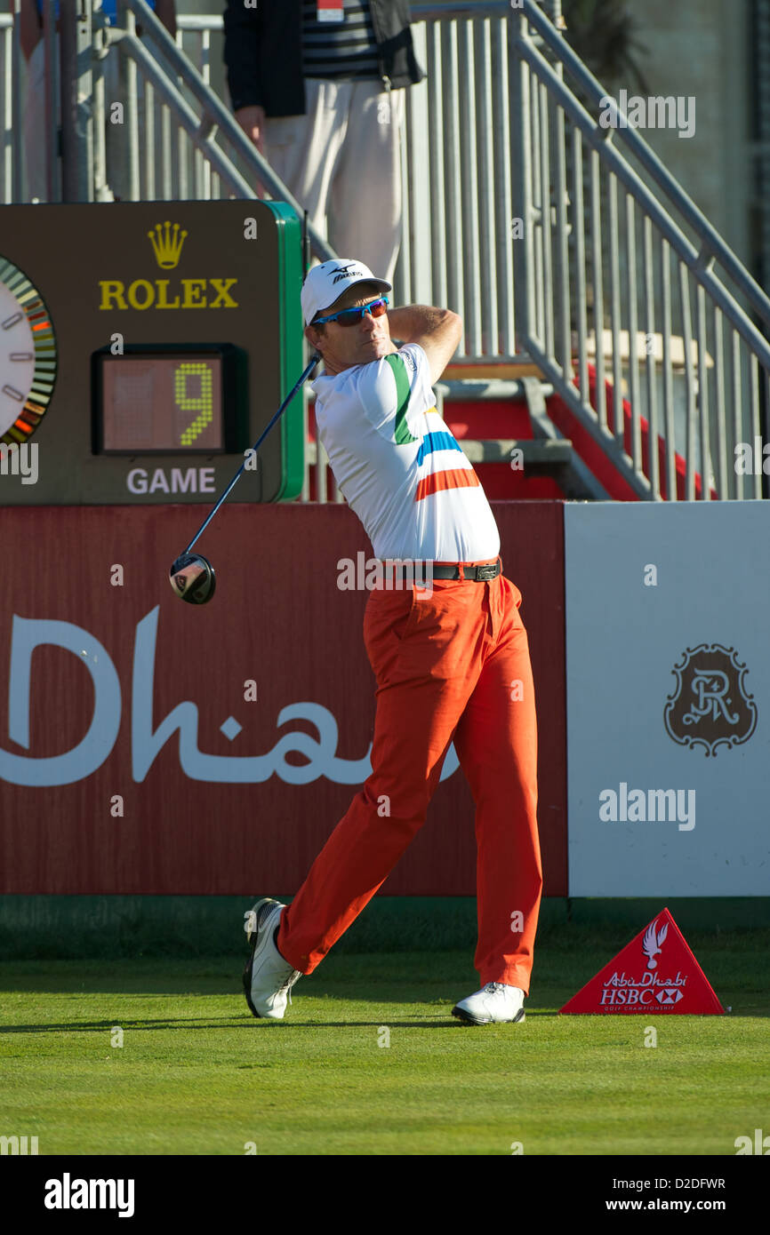 golf player finishing swing Stock Photo - Alamy