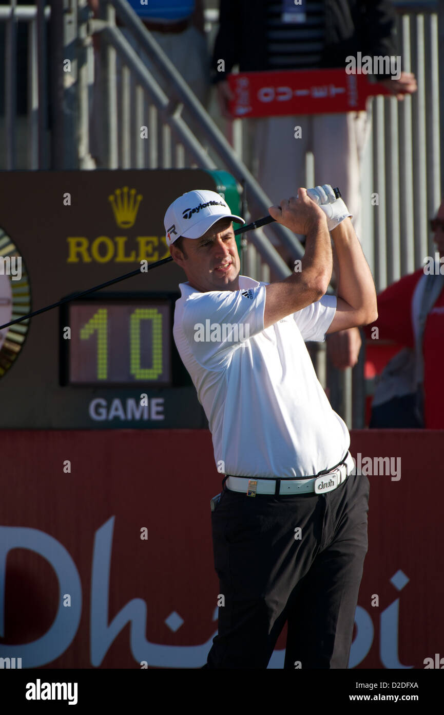 golf player finishing swing Stock Photo - Alamy