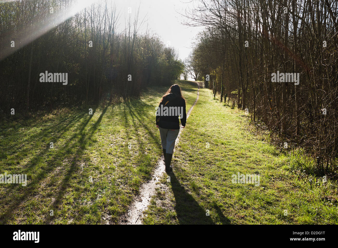 Young innocent woman in woods hi-res stock photography and images - Alamy