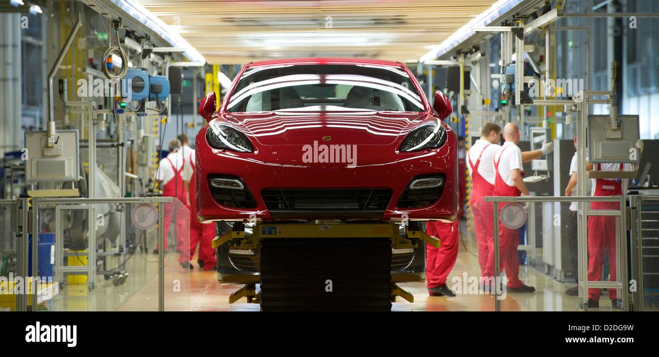 Porsche Panamera is produced at a production line on Friday, 29 June ...