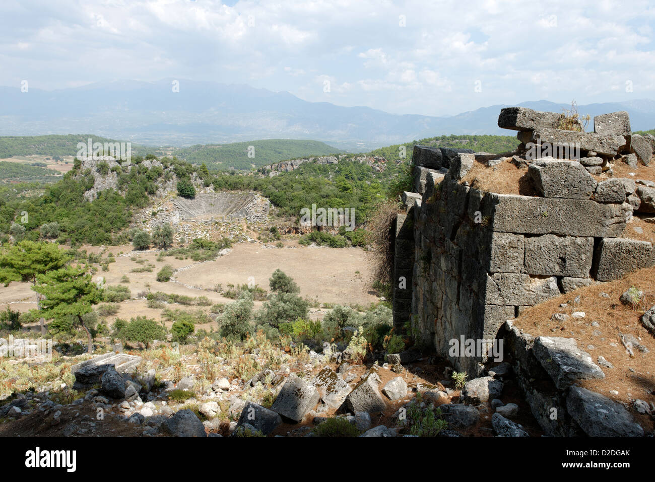 Pinara Turkey. View of the spectacular Greek-style 2nd century BC ...
