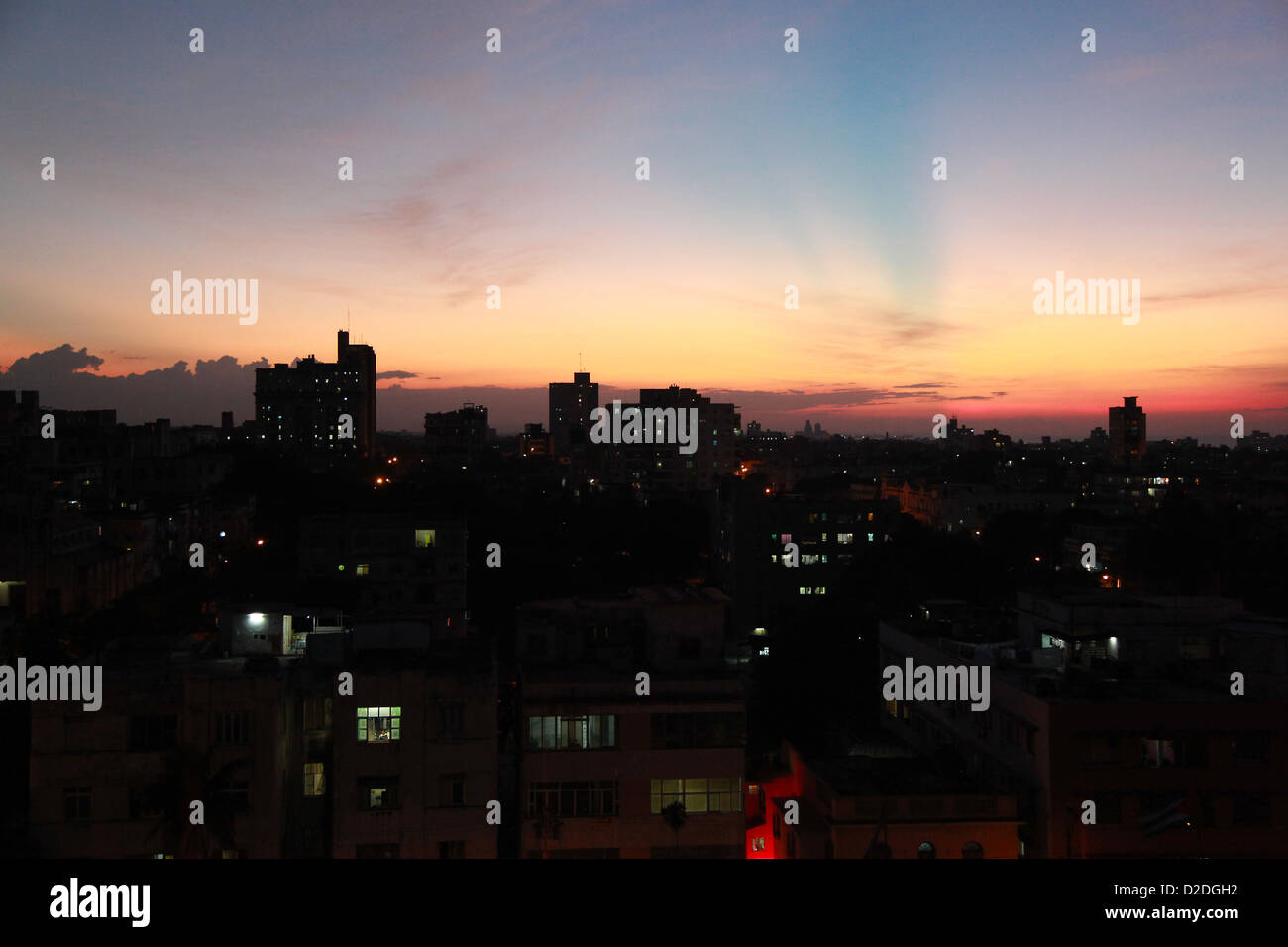 Havana at night, Cuba Stock Photo - Alamy