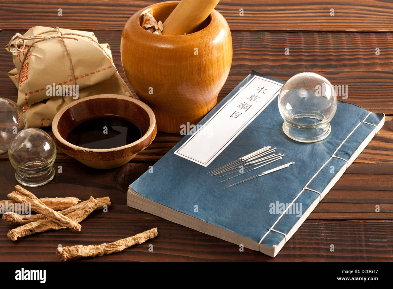 Chinese medical herbs and medical instruments Stock Photo - Alamy