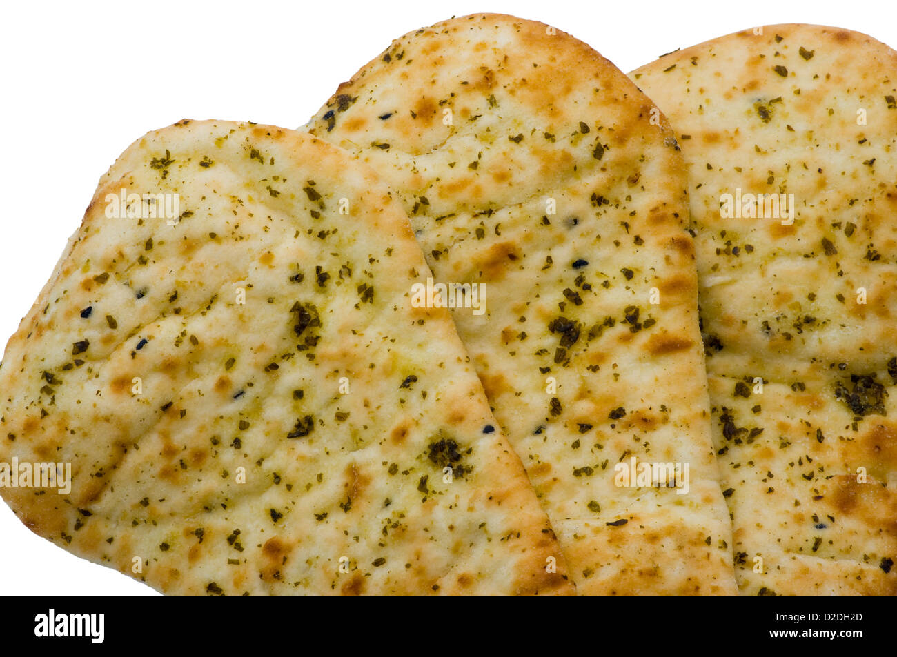 Garlic And Coriander Naan Bread Stock Photo - Alamy