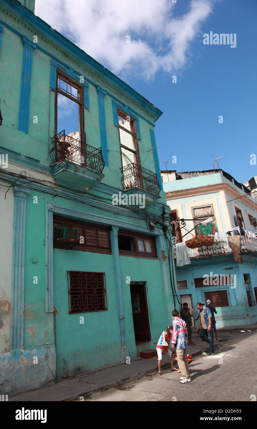 Cuban buildings in Havana Cuba Stock Photo - Alamy