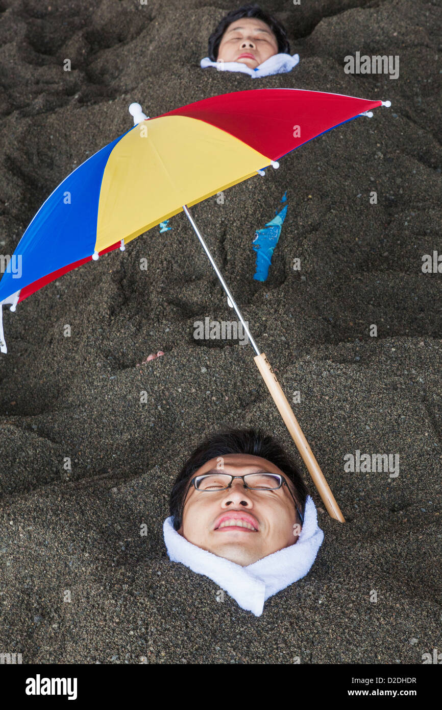 Japan, Kyushu, Kagoshima, Ibusuki, Thermal Sand Baths Stock Photo - Alamy