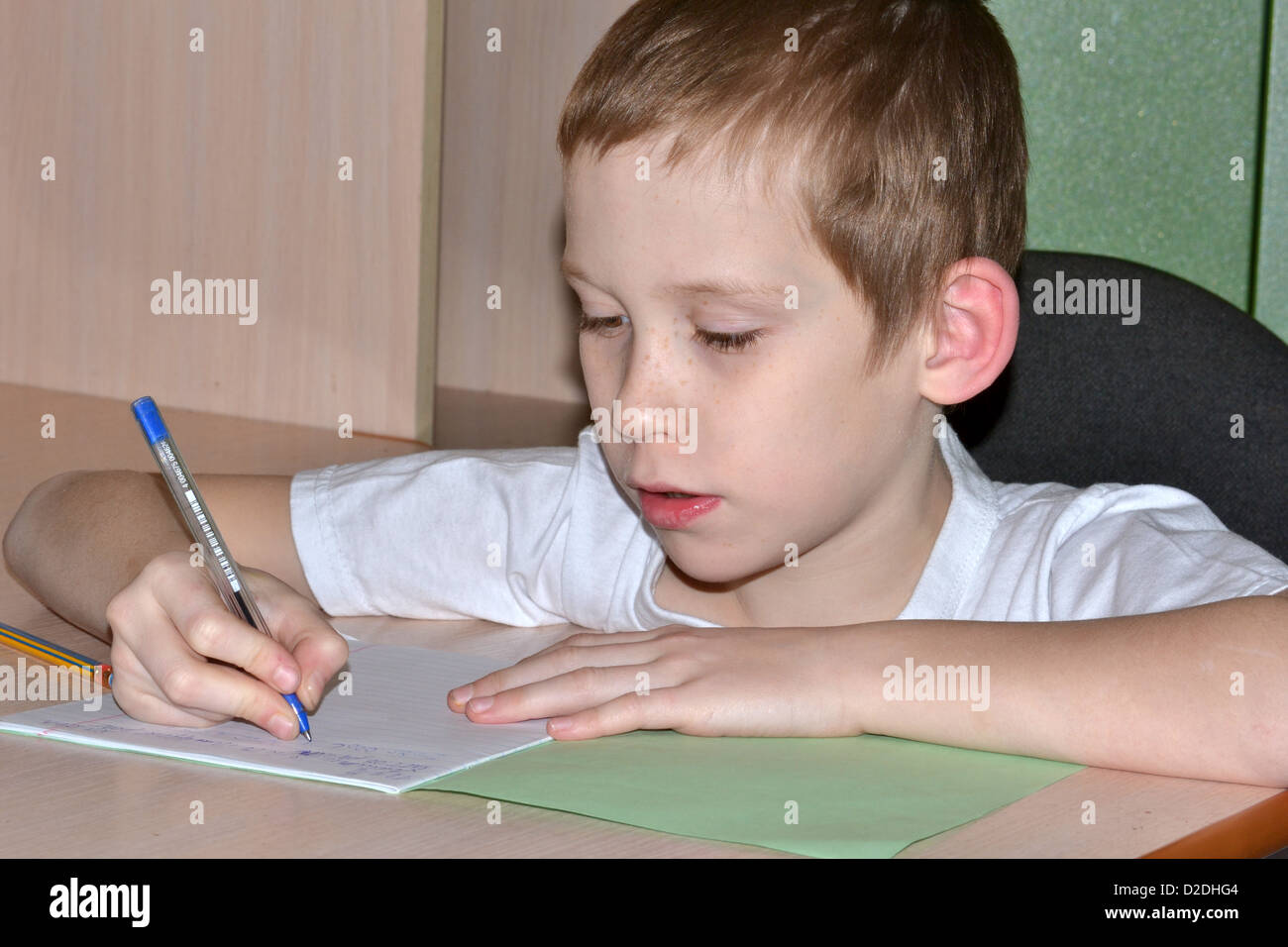 The boy does homework Stock Photo - Alamy The boy does homework Stock Photo - Alamy