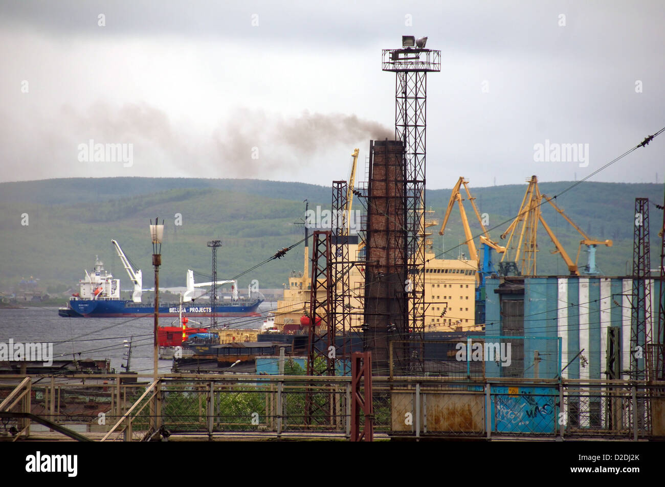 Murmansk port, Kola, Arctic, Russia Stock Photo - Alamy