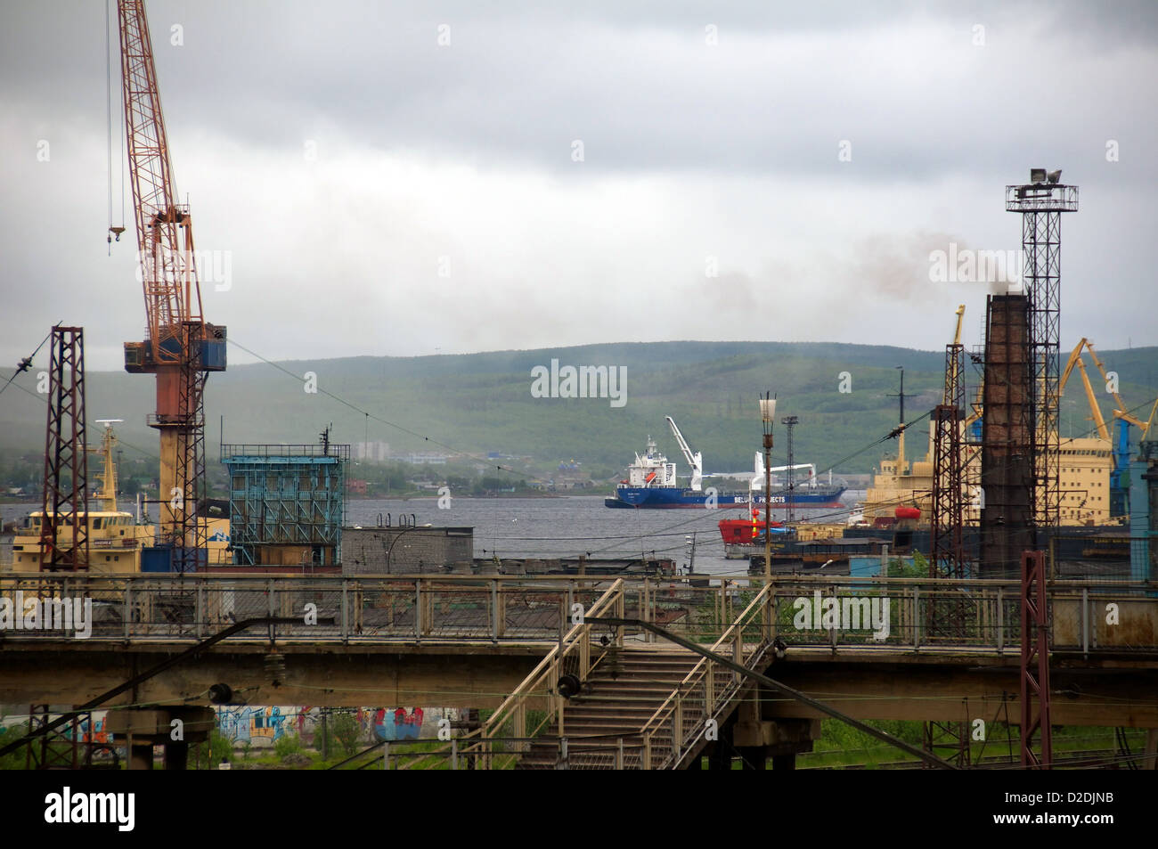 Murmansk port, Kola, Arctic, Russia Stock Photo - Alamy