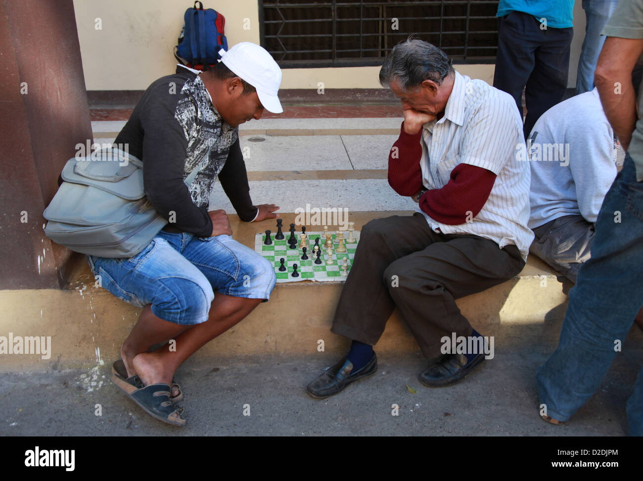 Locals playing a game of chess in the street in Havana Cuba Stock Photo ...