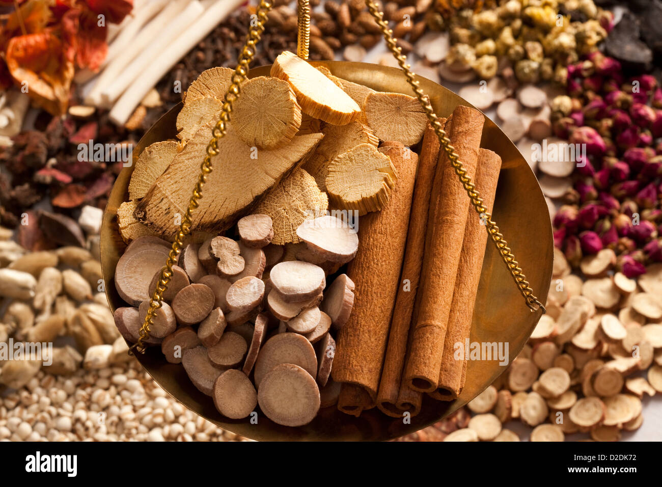Various Chinese medical herbs and medical instruments Stock Photo - Alamy