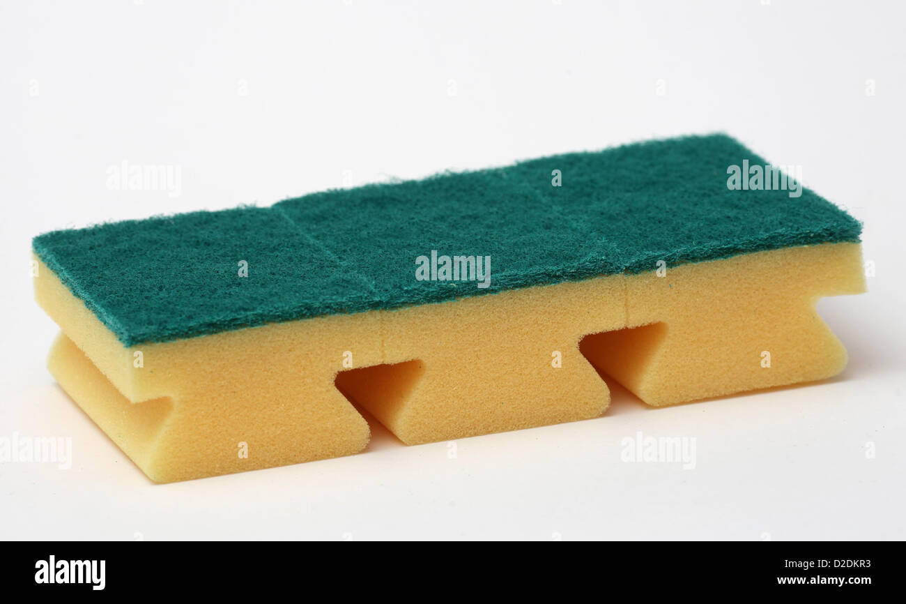 Kitchen sponge scourer Stock Photo - Alamy