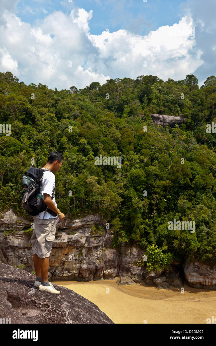 Malaysia, Borneo, Sarawak State, man in Bako national park Stock Photo ...