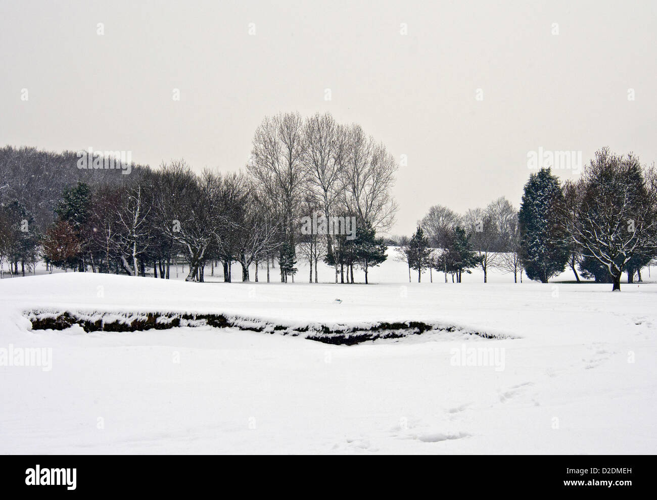 Leyland Golf Course in heavy snow Stock Photo - Alamy