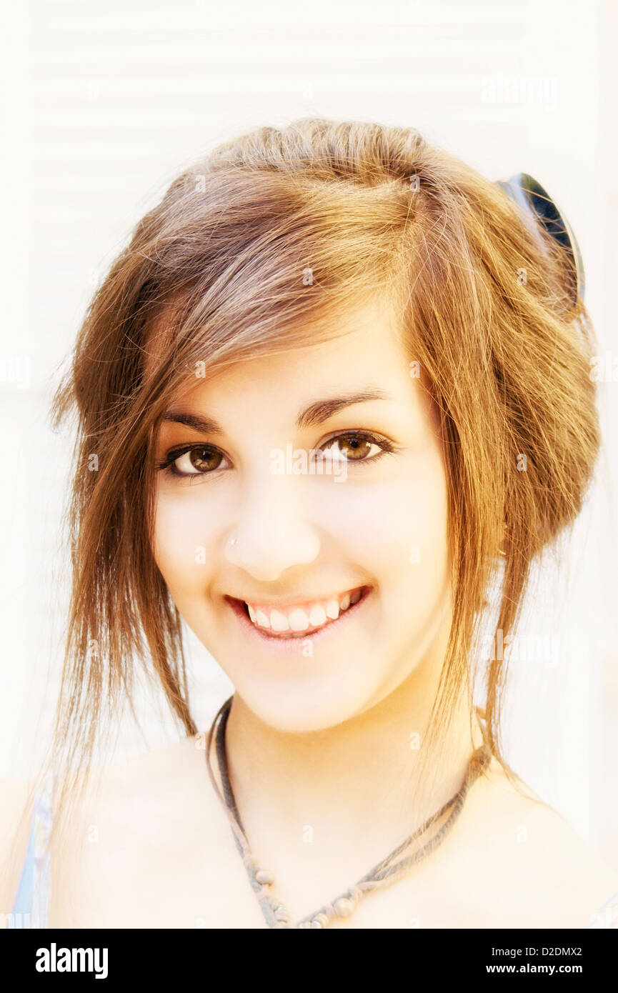 Smiling young british indian woman hi-res stock photography and images ...