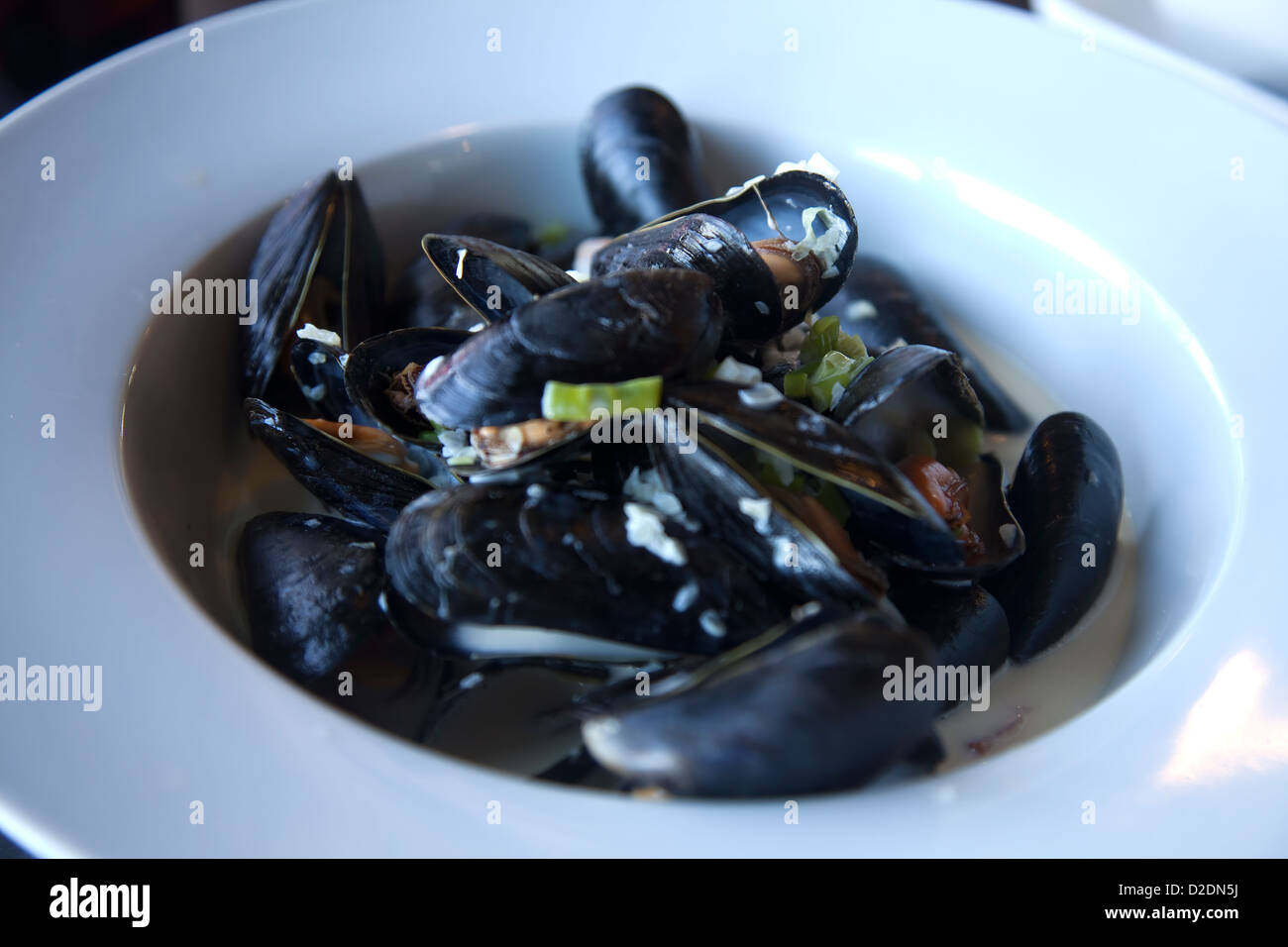Bowl of Mussels Stock Photo - Alamy