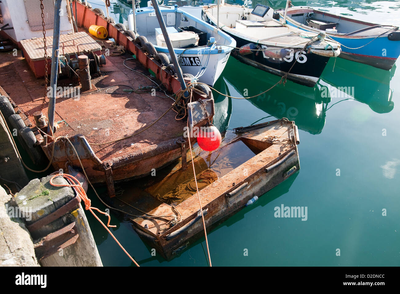 Rusty Boat, Brixham Harbour Stock Photo - Alamy