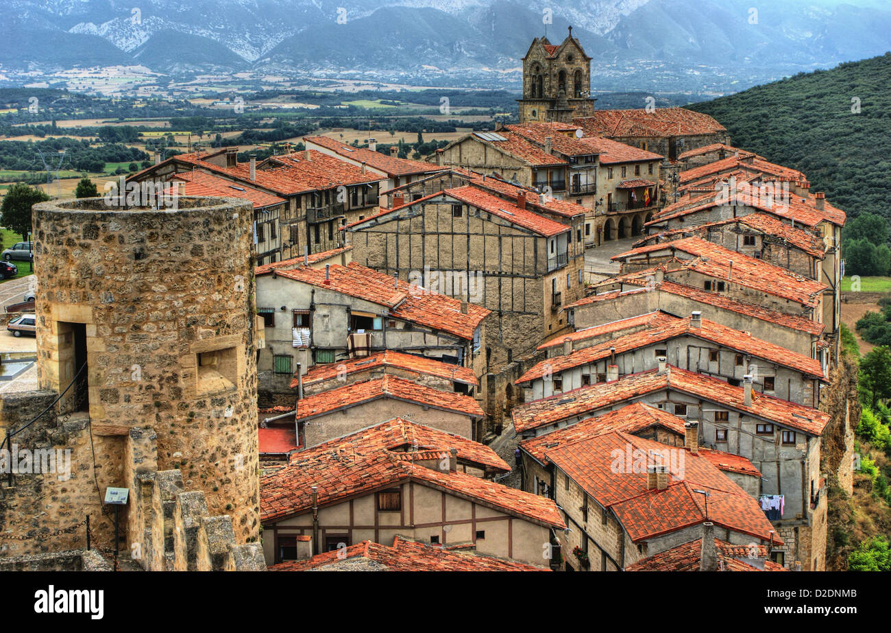 Panoramic view of Frias, Burgos, Spain Stock Photo - Alamy