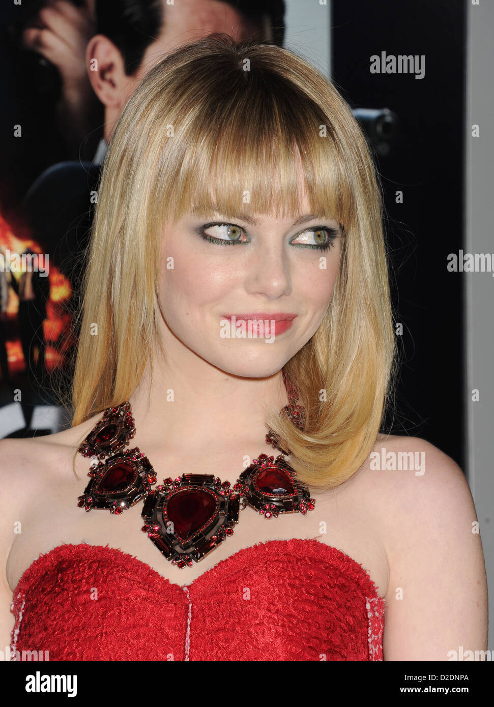 EMMA STONE US film actress in January 2013. Photo Jeffrey Mayer Stock ...