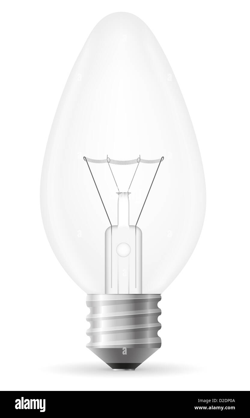 light bulb illustration isolated on white background Stock Photo - Alamy