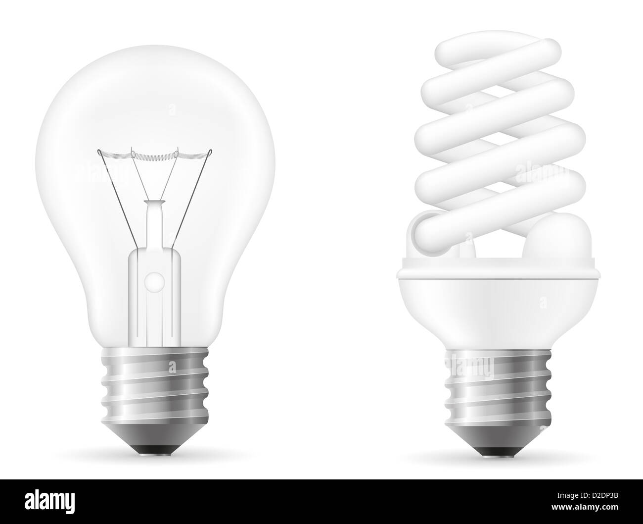 light bulb illustration isolated on white background Stock Photo - Alamy