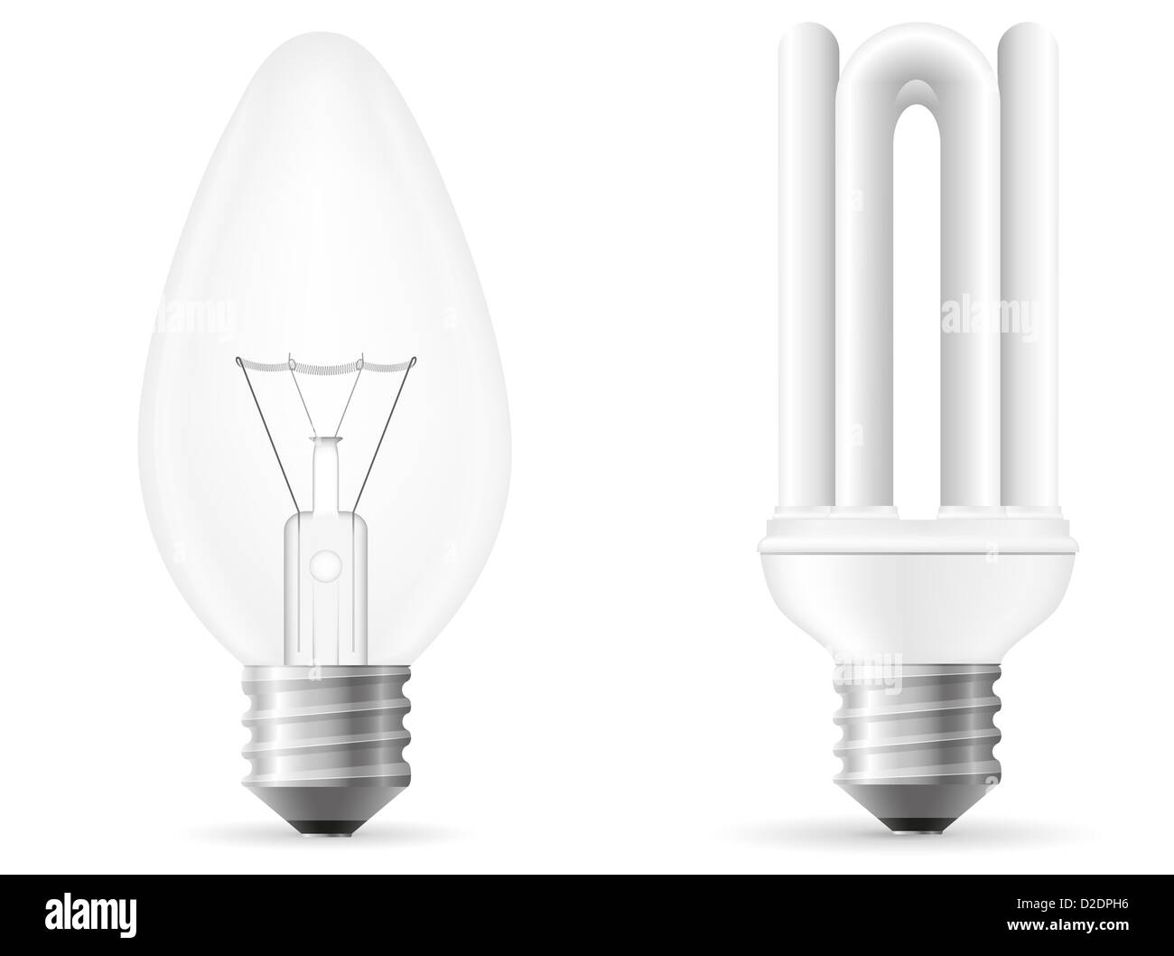 light bulb illustration isolated on white background Stock Photo - Alamy