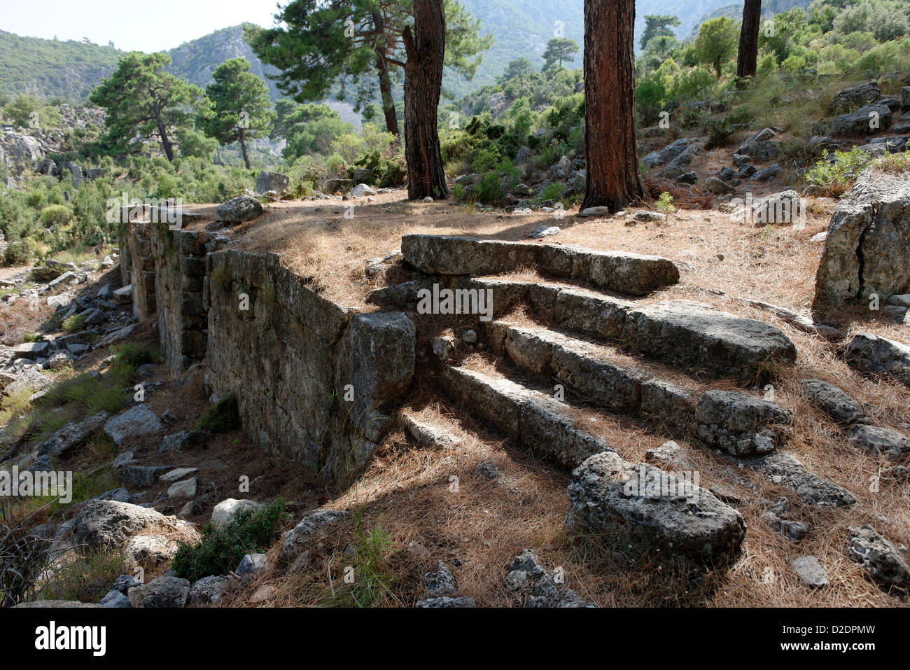 Pinara Turkey. Lycia. View of the remains of an ancient structure. It ...