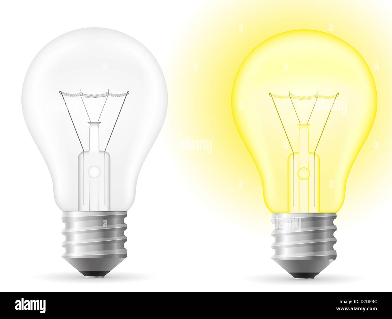 light bulb illustration isolated on white background Stock Photo - Alamy