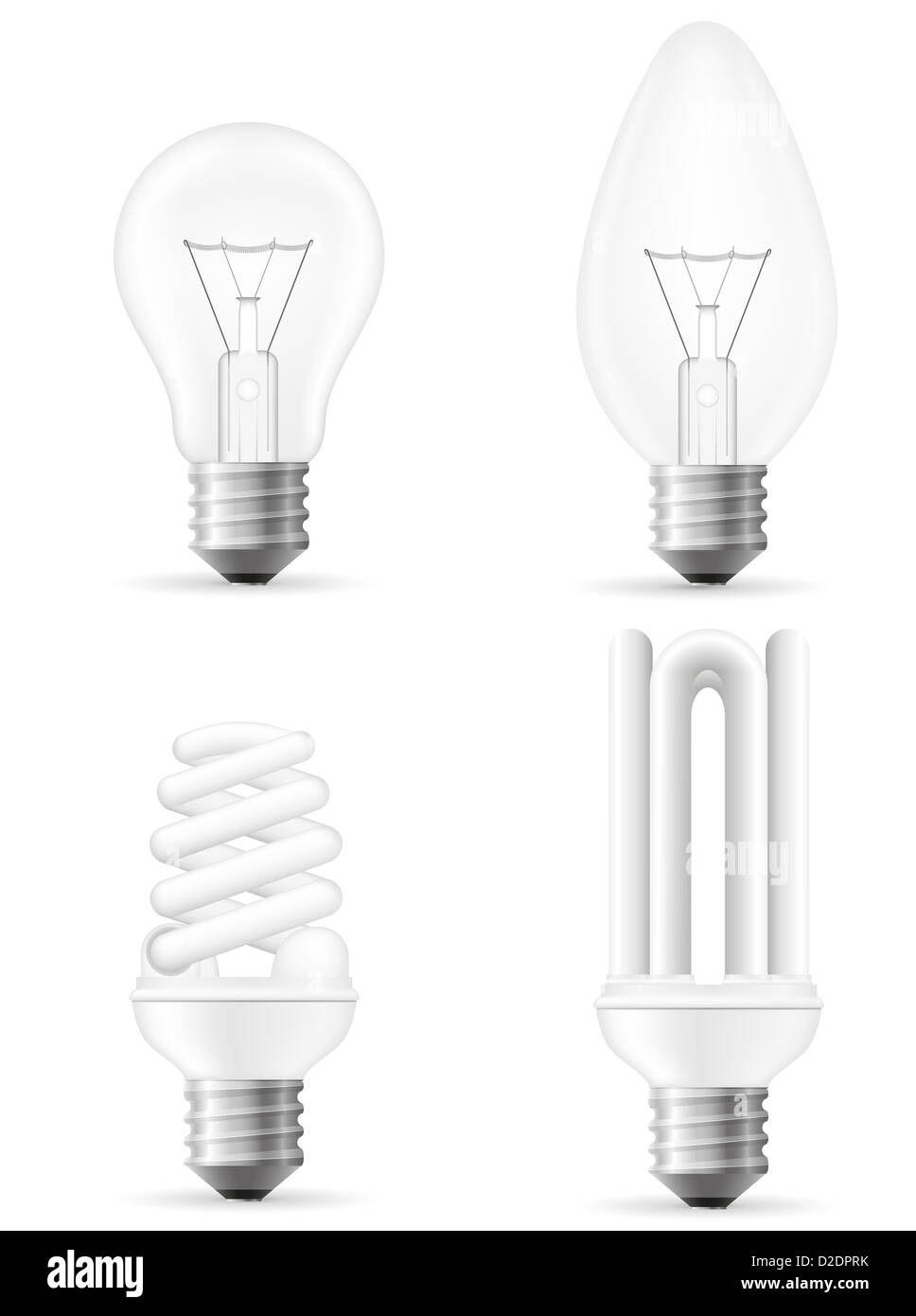 light bulb illustration isolated on white background Stock Photo - Alamy