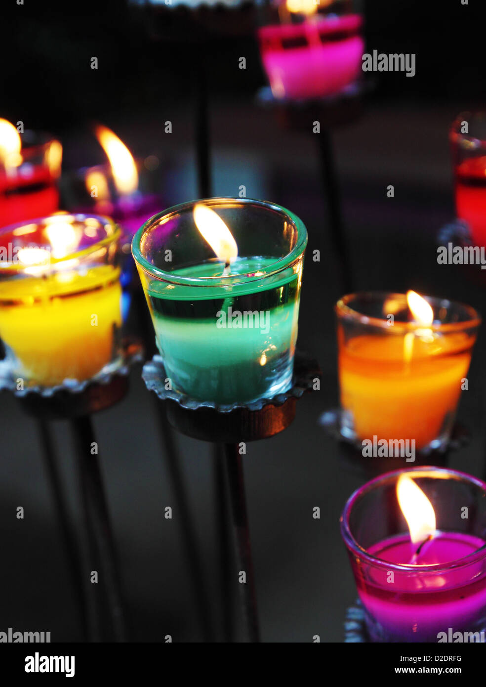 colorful of aromatic candle Stock Photo - Alamy
