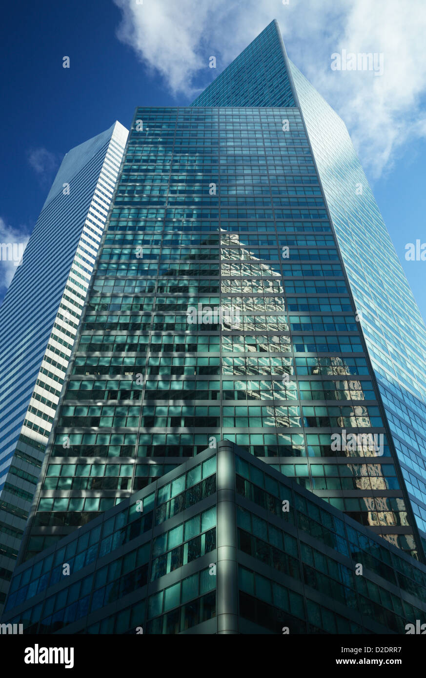 Manhattan skyscrapers, from street level Stock Photo - Alamy