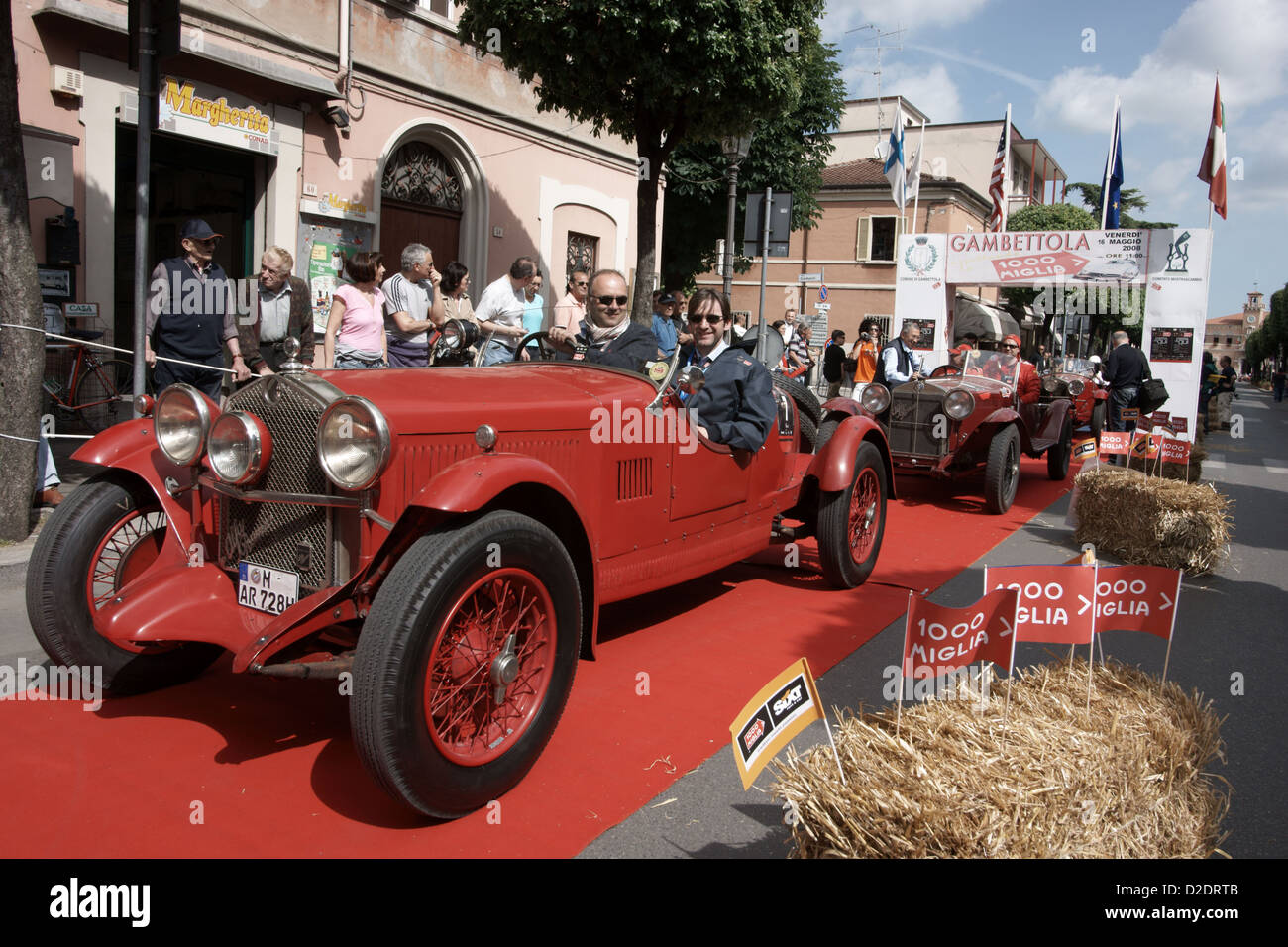 mille miglia, start, car, cabrio, Gambettola, italy Stock Photo - Alamy