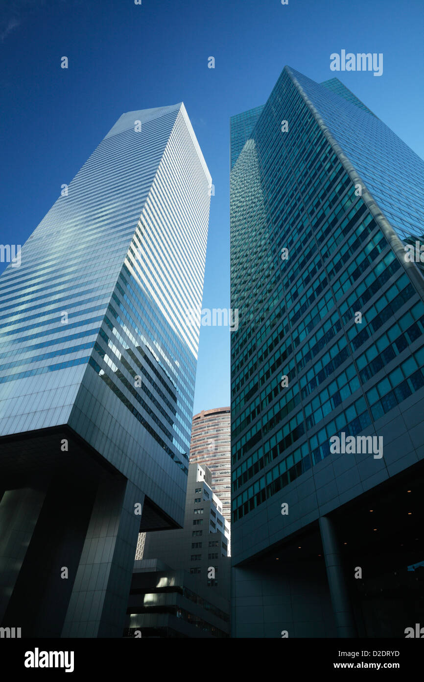Manhattan skyscrapers, from street level Stock Photo - Alamy
