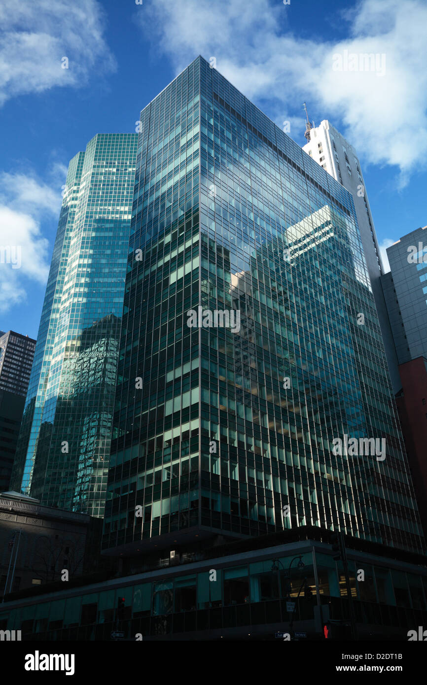 Manhattan skyscrapers, from street level Stock Photo - Alamy