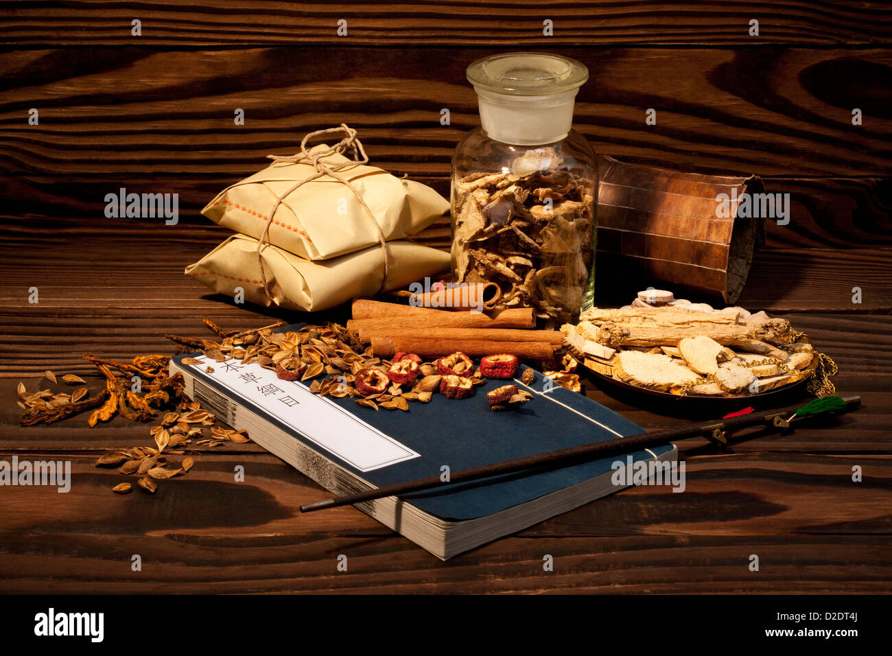 Various Chinese medical herbs and medical instruments Stock Photo - Alamy